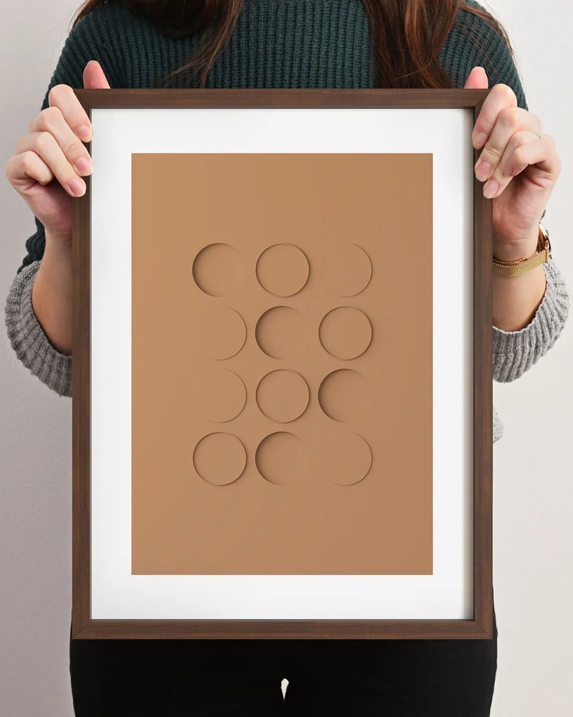 Idealform Poster no. 3 Shadow forms Barva: Smokey taupe, Velikost: 500x700 mm