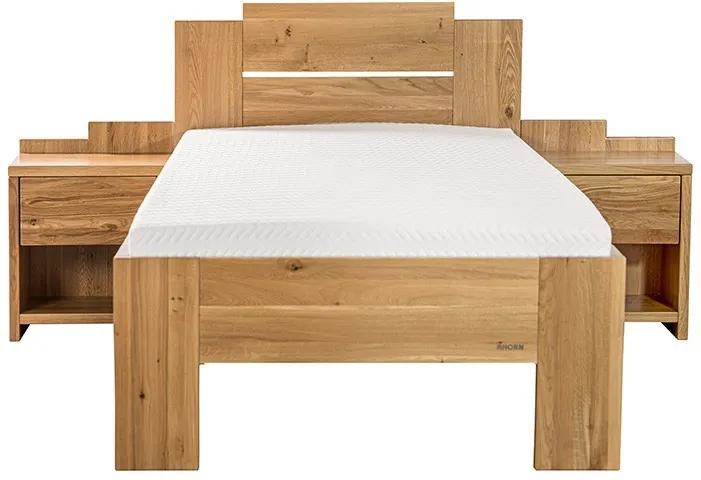 Ahorn Masivní postel GRADO se schodkovitým čelem, varianta dub 180 x 200 cm