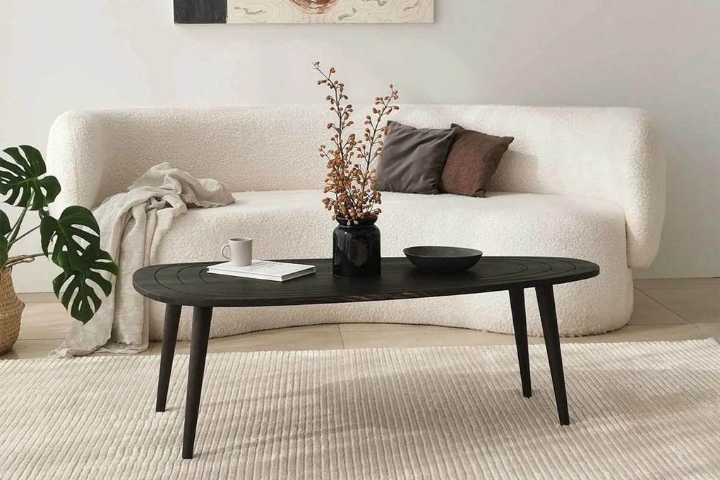 Designový konferenční stolek Garnet 115 cm antracitový