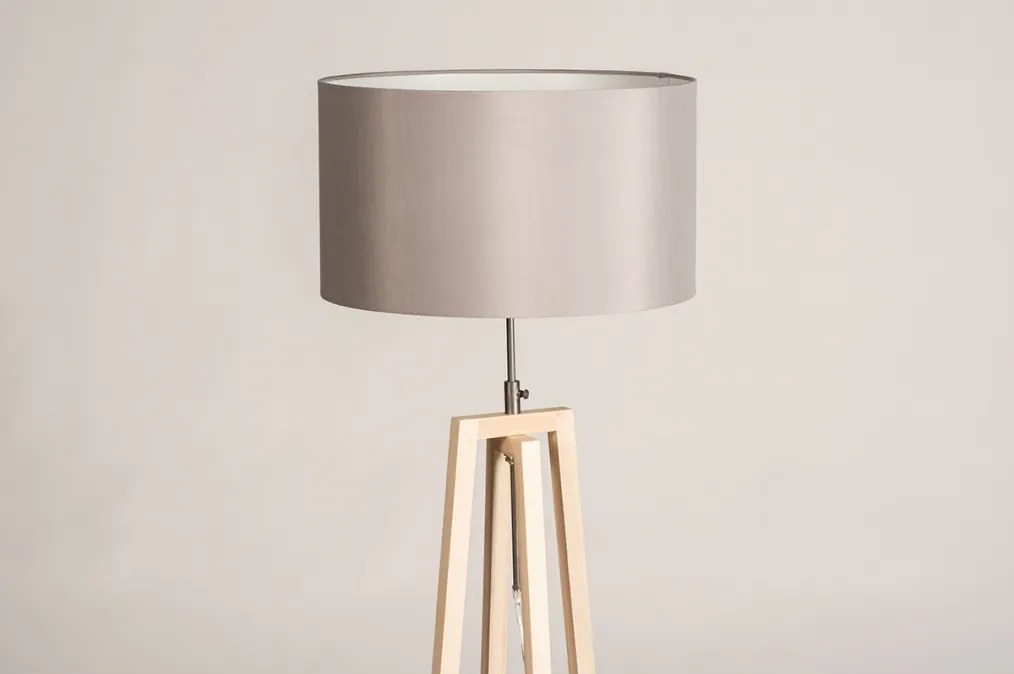 Stojací designová lampa Paola Grey Maison and Natur Wood