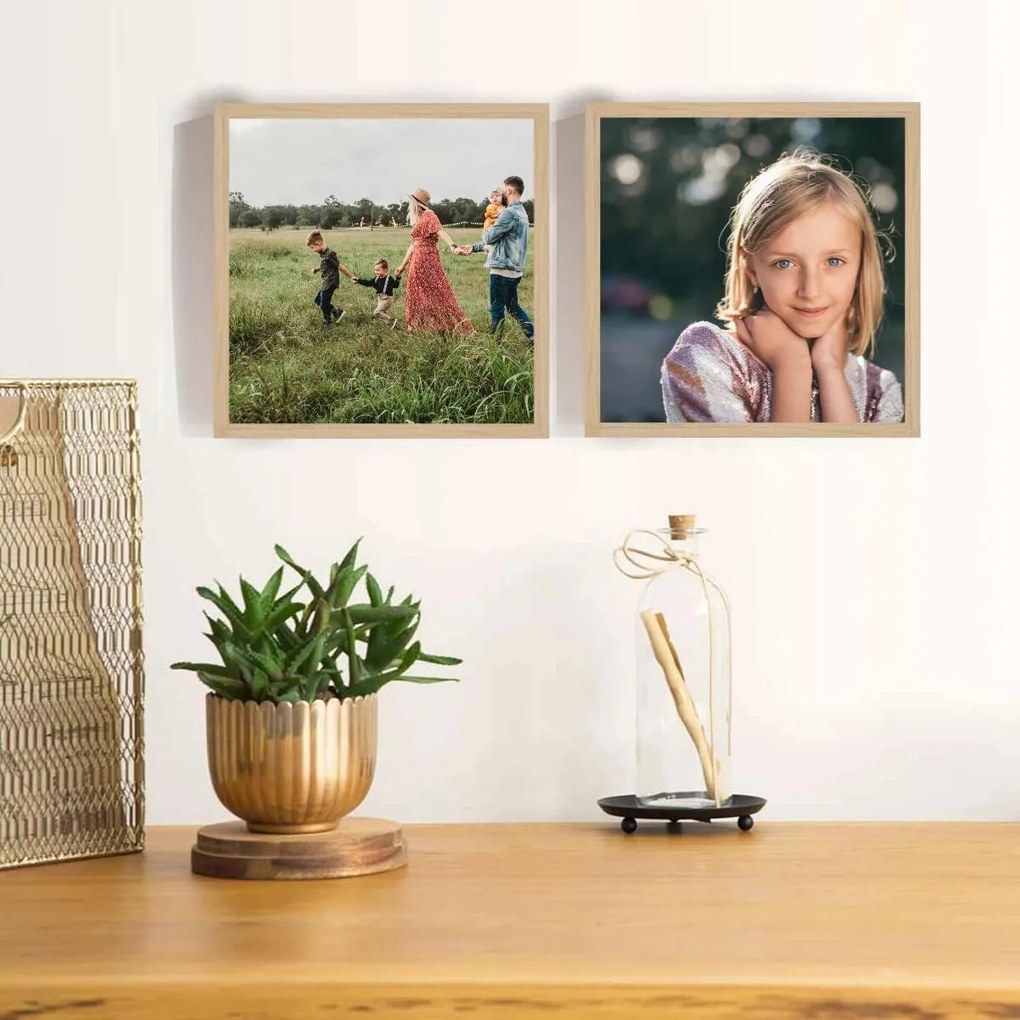 Personalizovaný magický fotoobraz v rámu - 2x čtverec 20x20 - fotografie