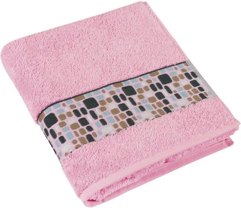 Brotex Froté ručník 50x100 cm růžová / KAMENY