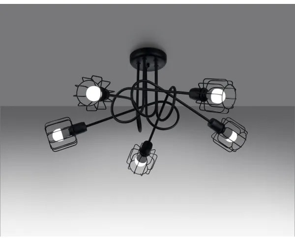 Sollux SL.1119 - Lustr na tyči BELUCI 5xE14/40W/230V černá