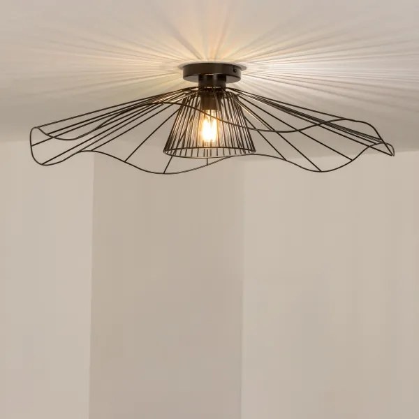 Brilagi - LED Přisazený lustr CERIA WIRE 1xE27/40W/230V pr. 80 cm černá