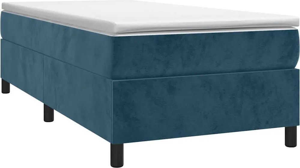 Rám postele s boxspringem tmavě modrý 90x200 cm samet 3121100