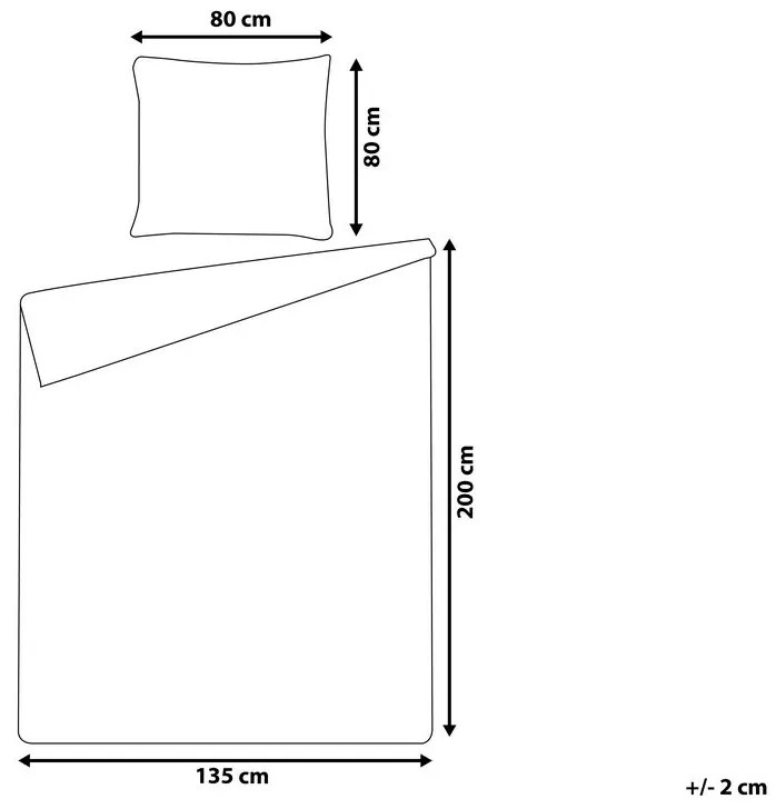 Bavlněné povlečení 135 x 200 cm růžové HARMONRIDGE Beliani