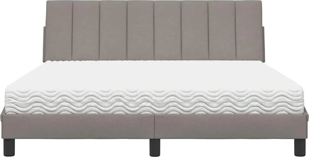 Postel s matrací Hanko taupe 160 x 200 cm textil 3310542