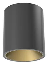 Flos 03.6001.14 Kap 80, černé - matně zlaté stropní svítidlo, 1x8,7W LED 2700K, prům. 8,3cm