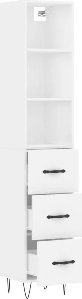 vidaXL Skříň highboard 34,5 x 34 x 180 cm kompozitní dřevo [3189693] Barva: Betonová šedá