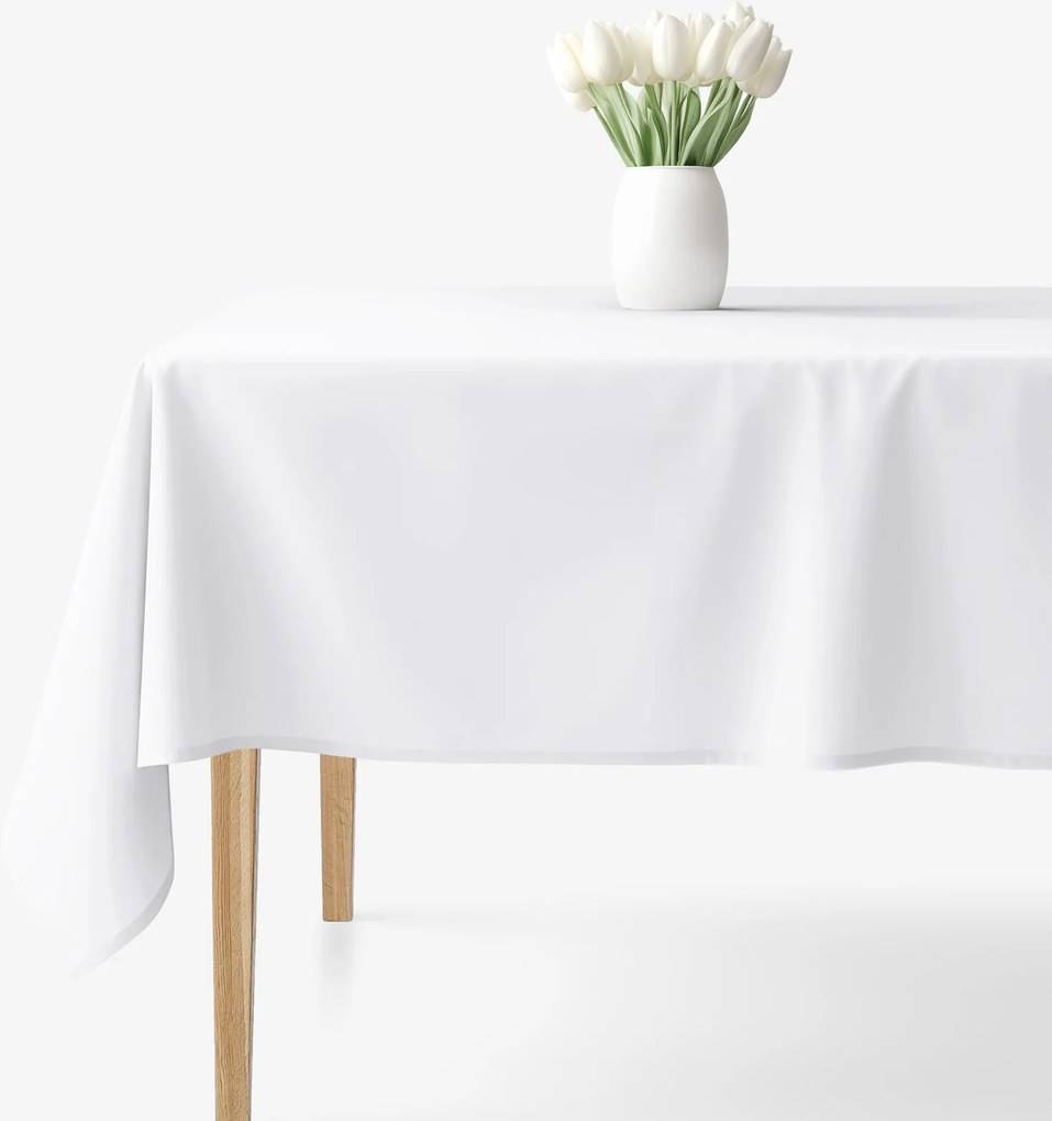 Goldea hranatý ubrus 100% bavlněné plátno - bílý 100 x 140 cm