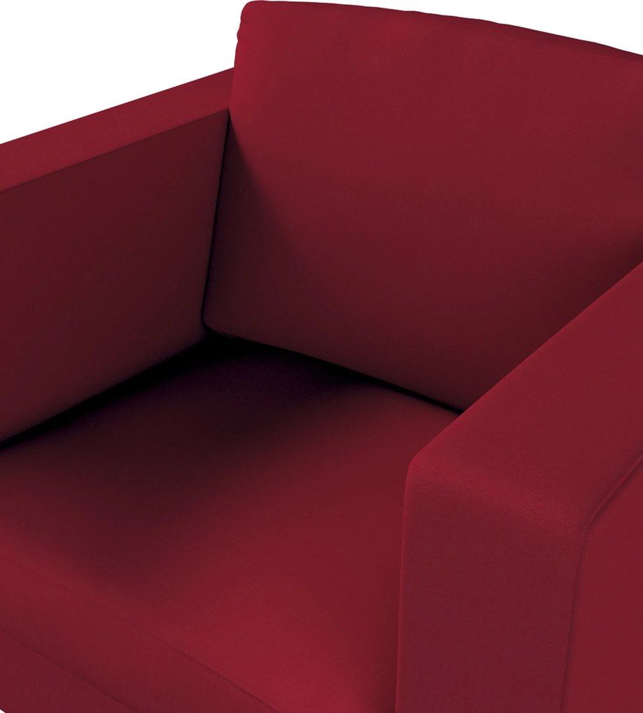 Potah na křesko IKEA Karlanda, krátký barva červená látka pletený vzor