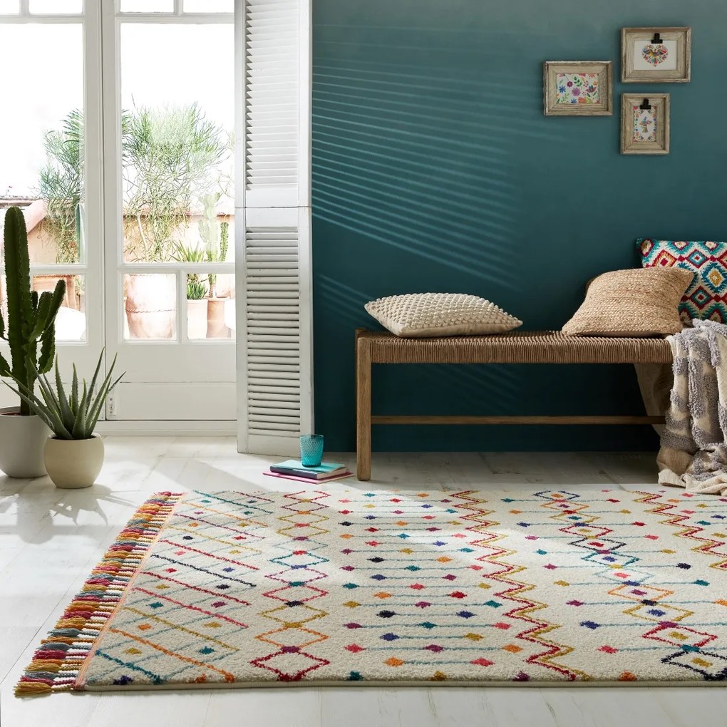Flair Rugs, Kusový koberec Menara Prairie Berber, 200x290, vícebarevná, ložnice