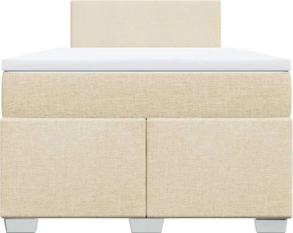 Box spring postel s matrací krémová 120x200 cm textil 3288153