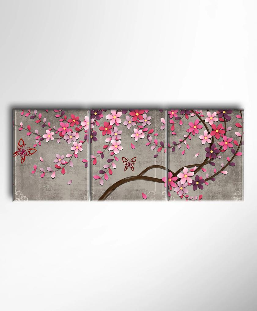 Malvis ® Obraz Stylizovaná sakura ROZMĚR (šířka x výška): jednodílný obdélník 90x60 cm