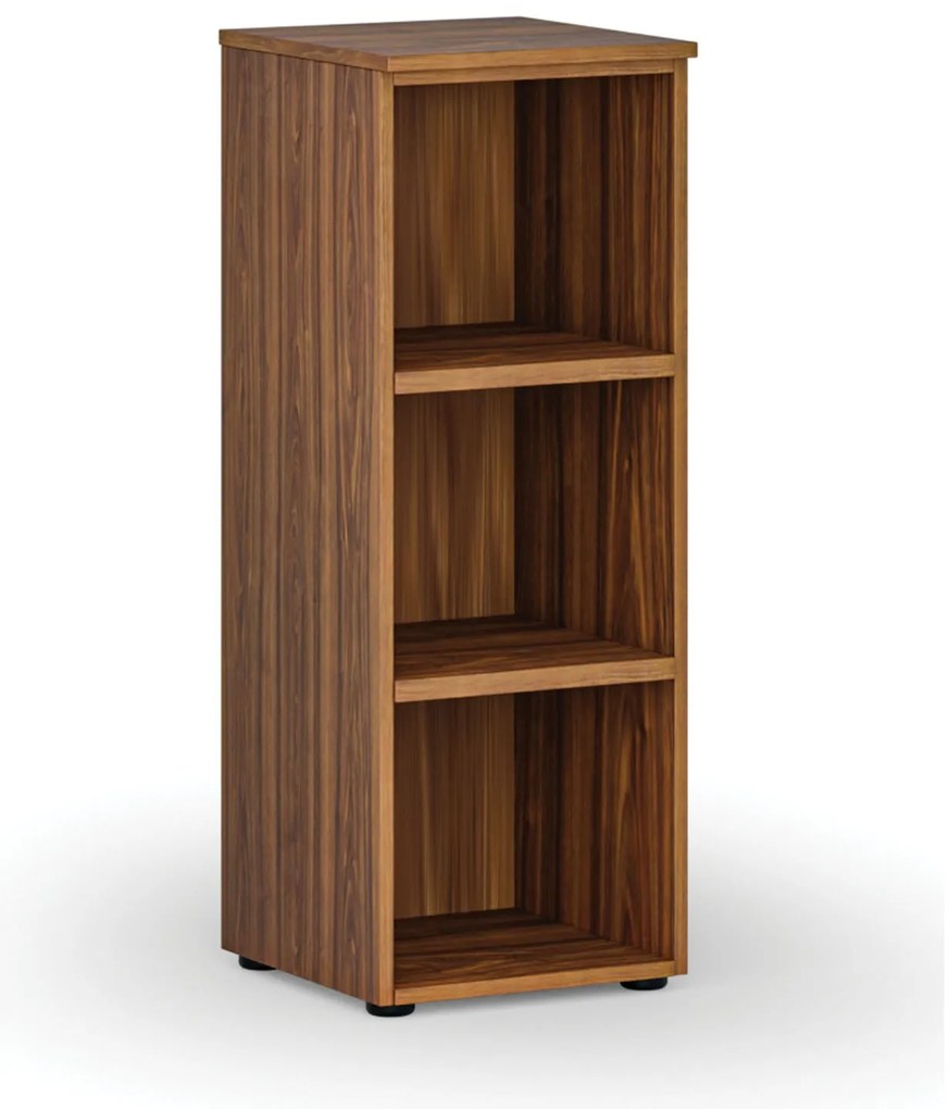 Kancelářský regál PRIMO WOOD, 400 x 420 x 1087 mm, ořech