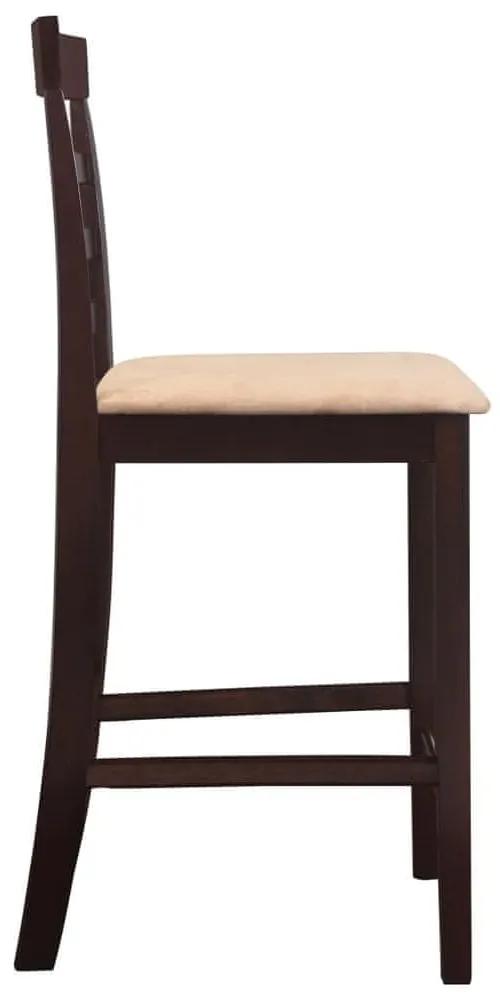 Petromila Barové židle 2 ks hnědé textil
