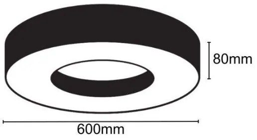 LED Stropní svítidlo LED/30W/230V 4000K pr. 60 cm