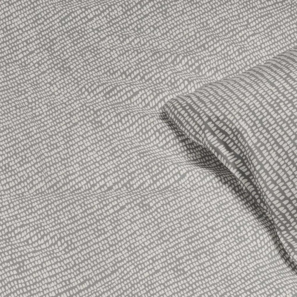 Goldea bavlněné ložní povlečení - drobné tvary na šedém 240 x 200 a 2ks 70 x 90 cm
