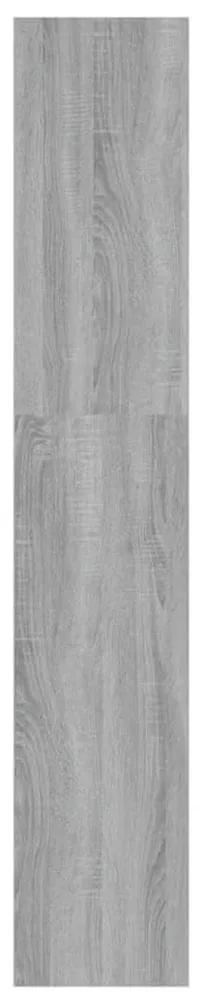 Petromila Knihovna / dělicí stěna šedá sonoma 100 x 30 x 166 cm