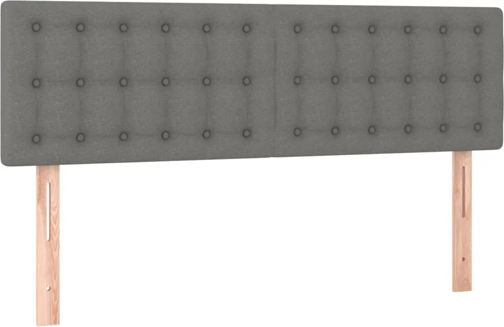 Box spring postel s matrací tmavě šedý 140 x 190 cm textil 3140930