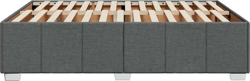 Rám postele bez matrace tmavě šedý 140 x 190 cm textil 3284833