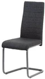 Autronic Moderní jídelní židle Jídelní židle, šedá látka, kov matný antracit (DCL-400 GREY2)