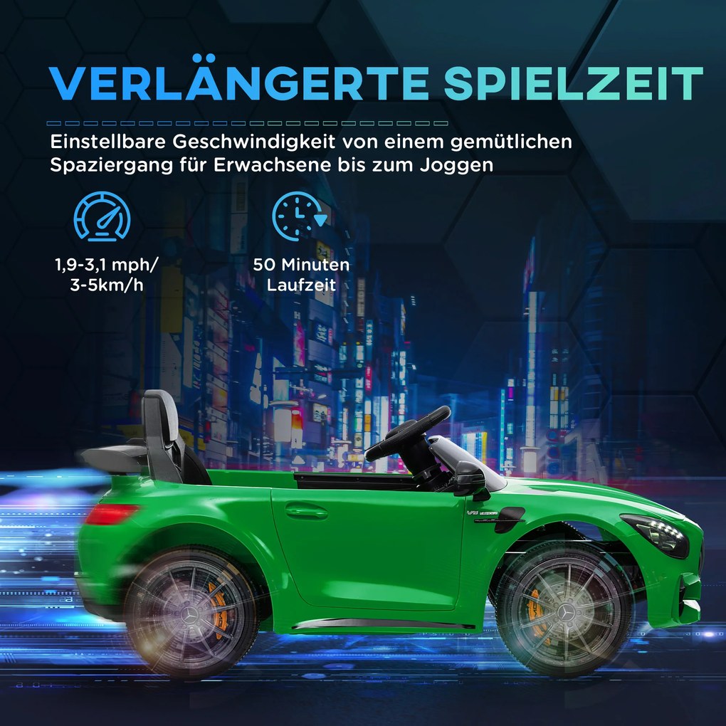 AIYAPLAY dětské elektrické autíčko 12 V dětské autíčko s dálkovým ovládáním 2.4G, USB, MP3, hudba, elektrické autíčko se světly, měkký start, funkce …