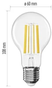 Emos lighting LED žárovka Filament A60 / E27 / 10,5 W (100 W) / 1521 lm / teplá bílá 1525743206