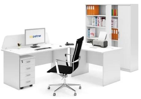 Sestava kancelářského nábytku MIRELLI A+, typ A, bílá