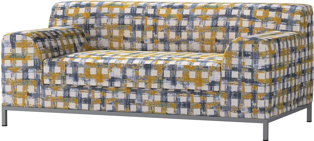 Potah na pohovku IKEA Kramfors 2-místná barva modrá látka pletený vzor, vzorované
