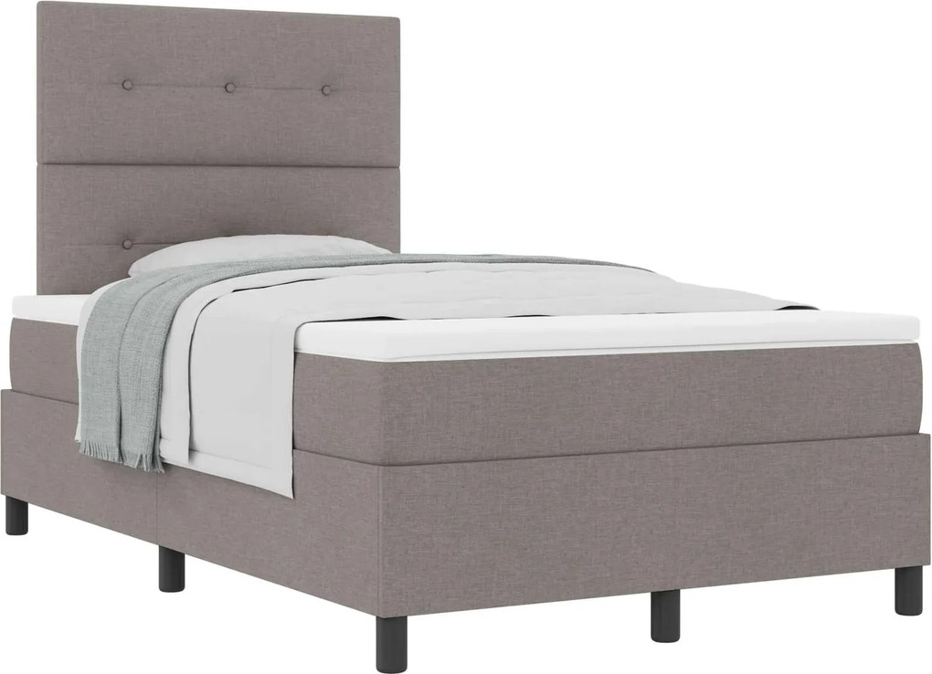 Postel s boxspringem s polštářem Taupe 120 x 190 cm textil 3339375