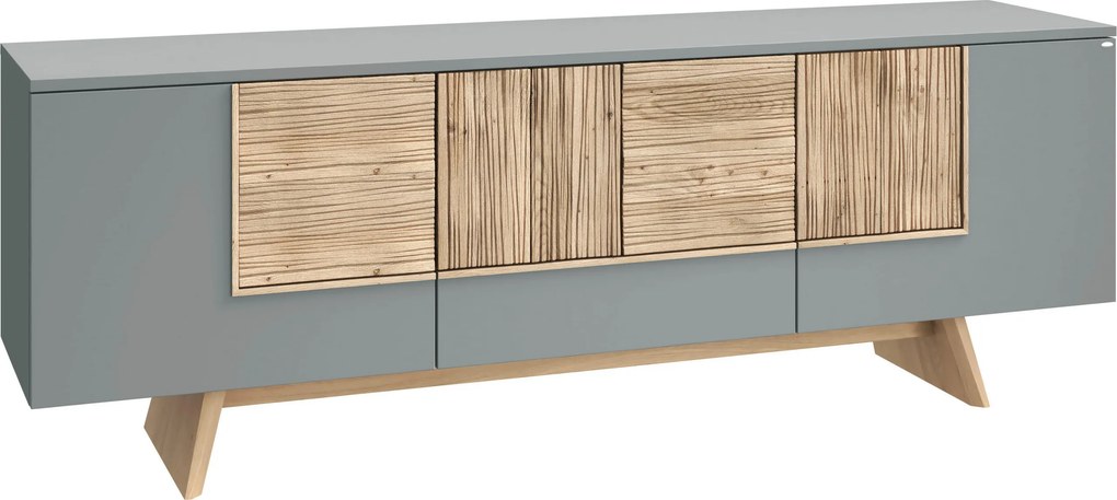 XXXLutz NÍZKÁ KOMODA, divoký dub, šedá, 192/68/45 cm Voglauer - Komody z masivu - 000142016344