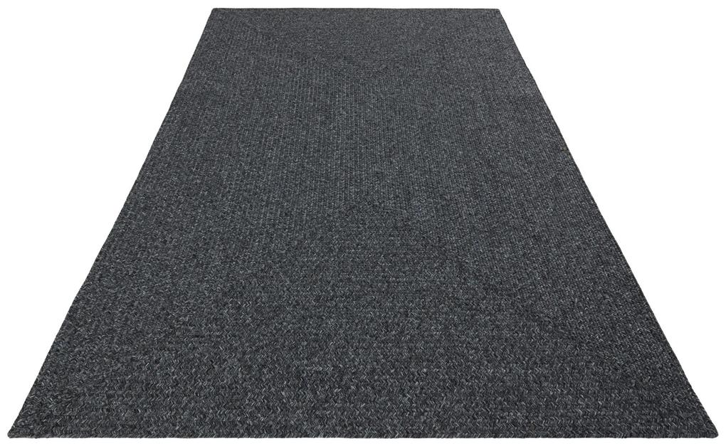 NORTHRUGS - Hanse Home koberce Kusový koberec Braided 105550 Dark Grey – na ven i na doma - 120x170 cm