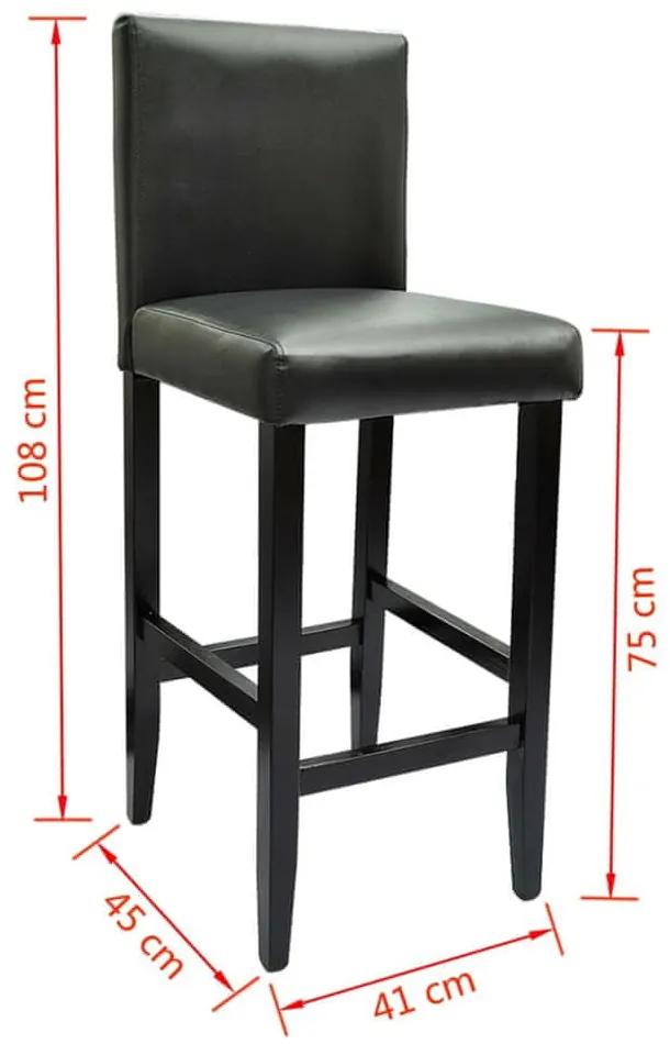 Petromila Barové stoličky 4 ks černé umělá kůže