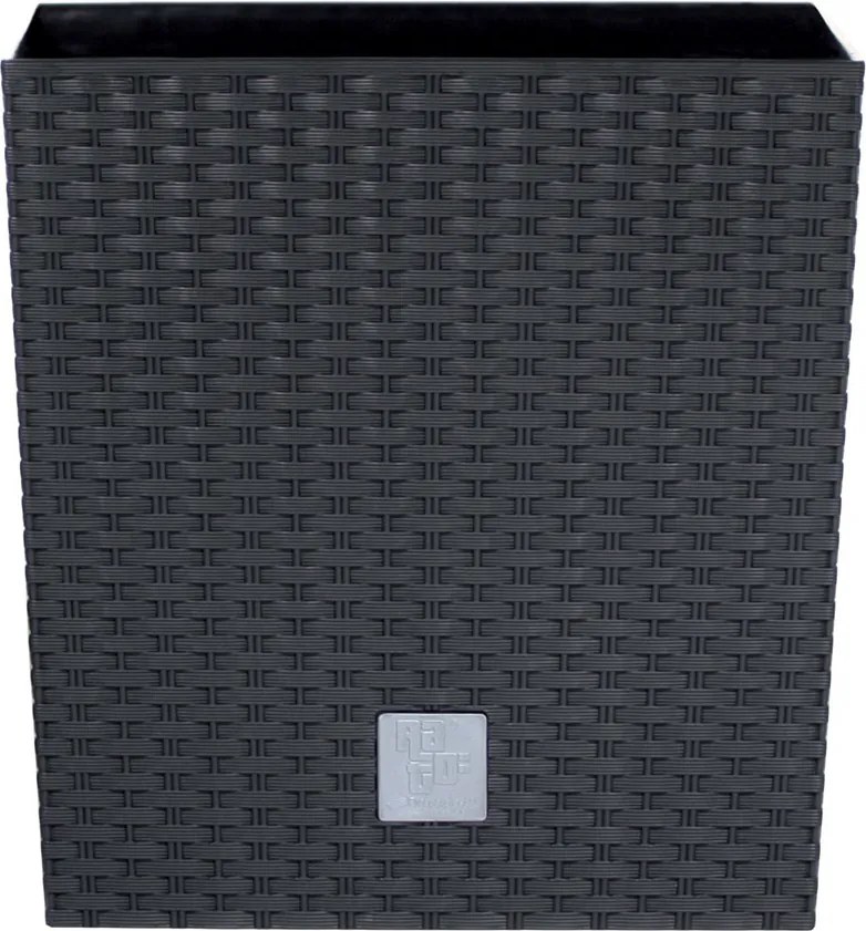 PRO Květináč RATO LOW + vklad antracit 17cm