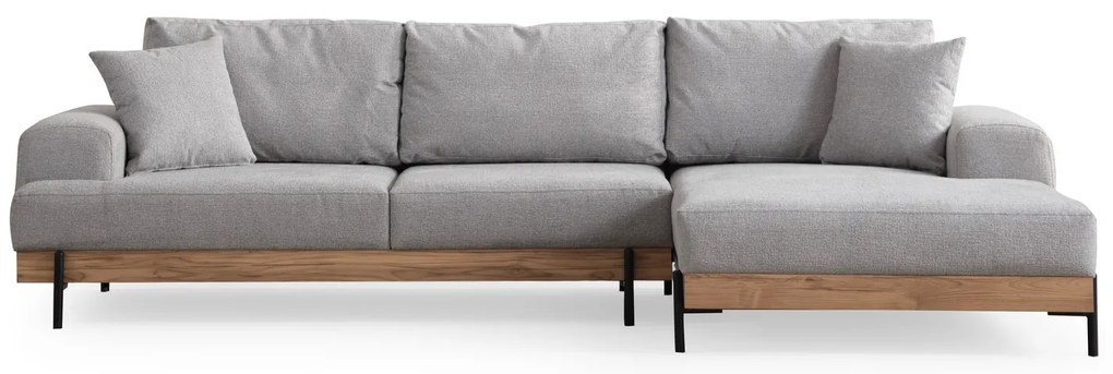 Hanah Home Rohová pohovka ETI dub šedá pravá 280 cm