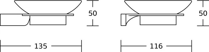 Mexen Rino, nástěnná mýdlenka, černá matná, 7027039-70