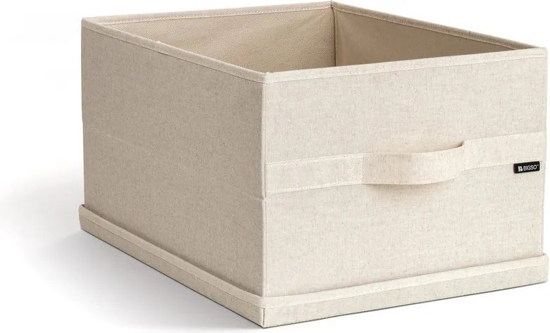 Béžový látkový úložný box s víkem 36x46x25 cm Soft Storage Large – Bigso