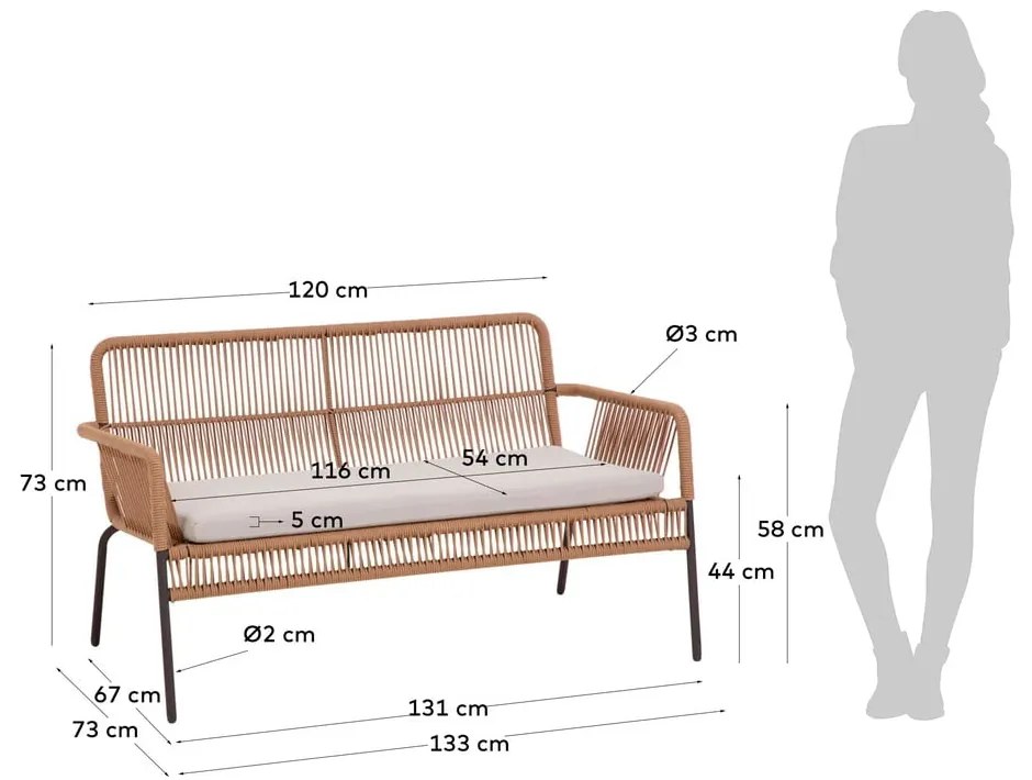 Dvoumístná pohovka Kave Home Samanta