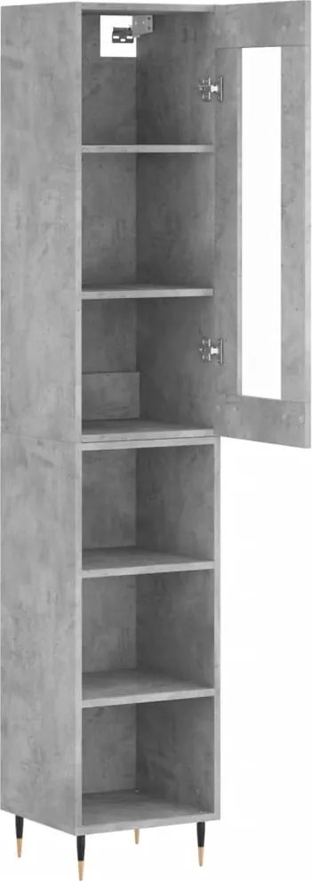 vidaXL Skříň highboard 34,5 x 34 x 180 cm kompozitní dřevo [3199349] Barva: hnědý dub