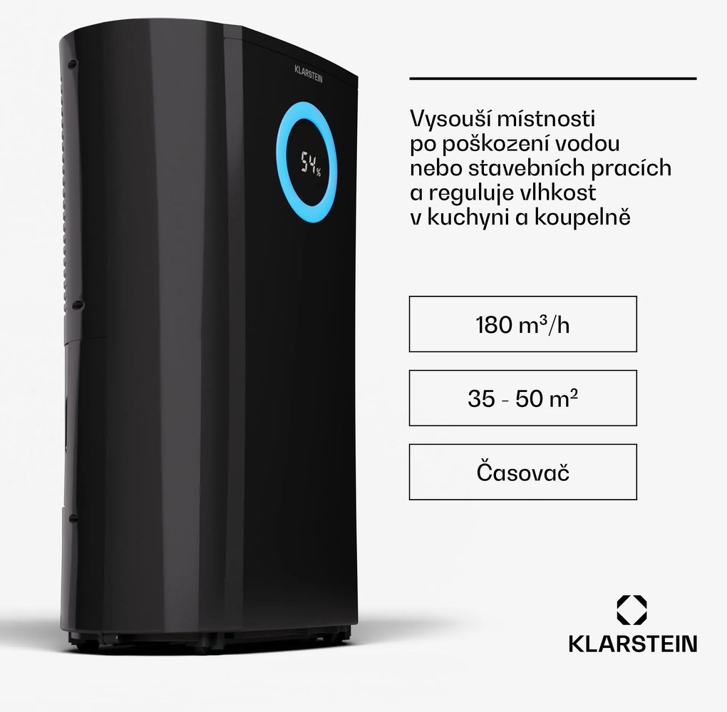 Klarstein DryFy Pro Connect 20 Smart, odvlhčovač, WiFi, komprese, 20 l/d, 35-50 m²