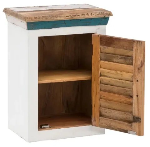 furniture-nabytek.cz - Masivní koupelnová skříňka Perano z recyklovaného dřeva, lakovaná, bílá / barevná
