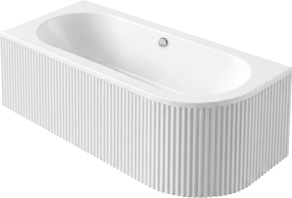 Rea Orion Stripe, Akrylová rohová vana, levá, 160cm, REA-W0072