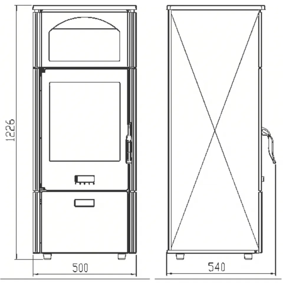 PLAMEN Litinová krbová kamna LAGUNA - červená