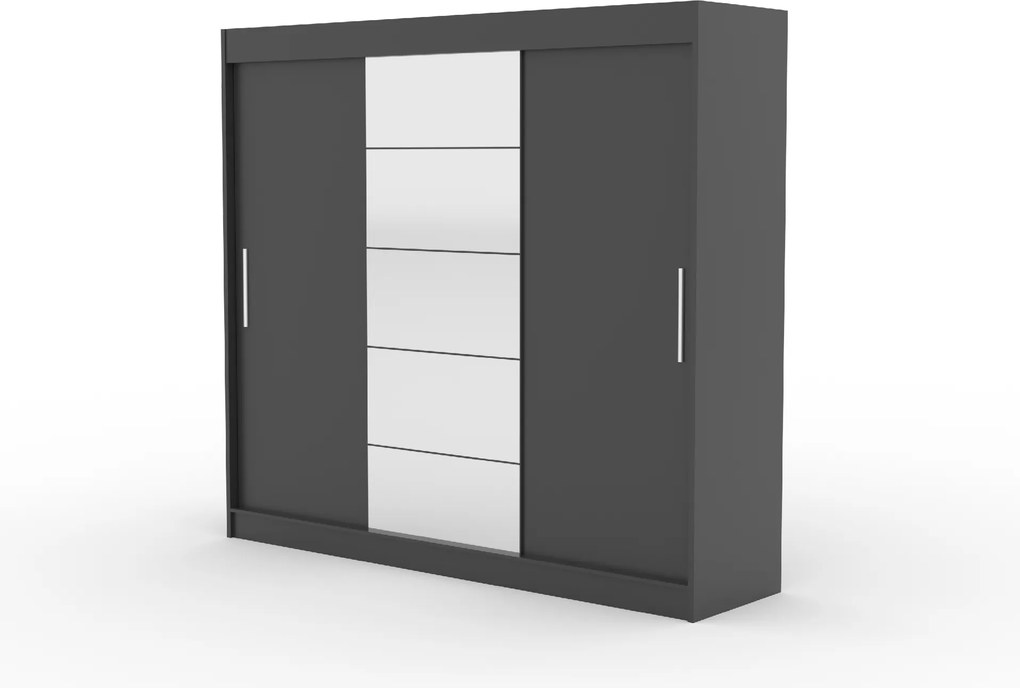 ADRK Furniture Posuvná skříň se zrcadlem ERWIN 235 SW-ERW-235-AN