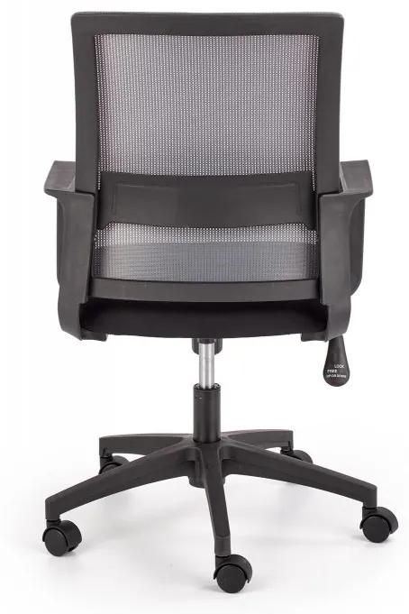 Kancelářská otočná židle MAURO – síťovina, černá / šedá