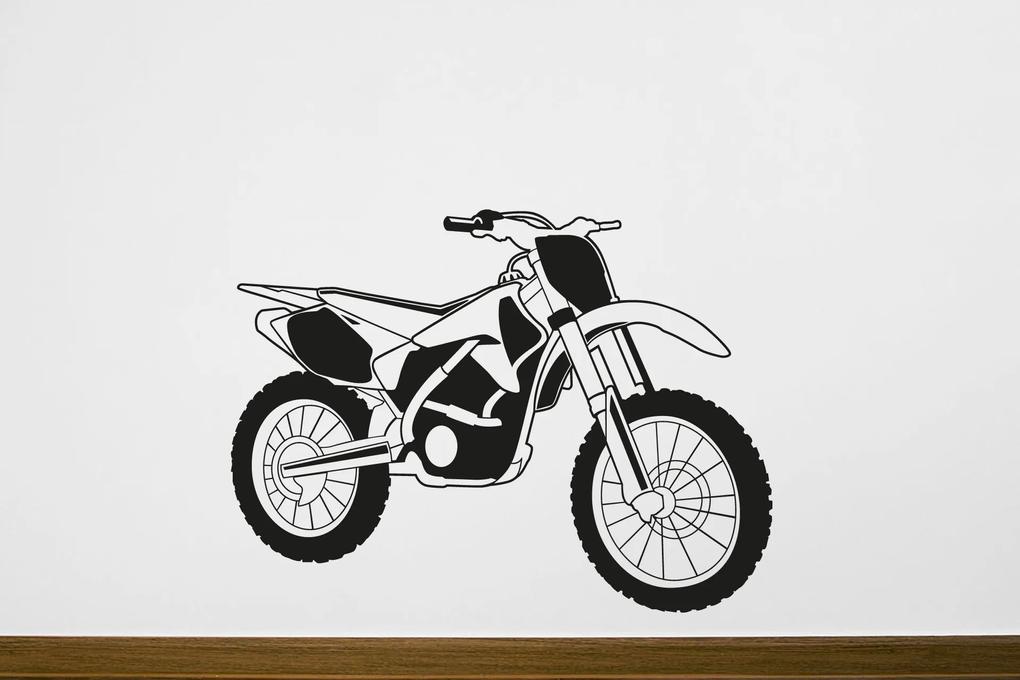 Lepy.cz Samolepka na zeď Krosová motorka Velikost (šířka x výška): 55x40cm, Barevná varianta: Pastelová oranžová