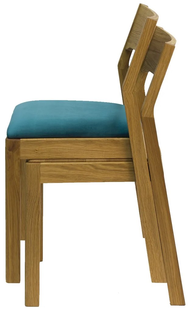 Bradop Židle čalouněná ALEXA dubová stohovatelná Z226 | Látka: 131 - Monolith-131
