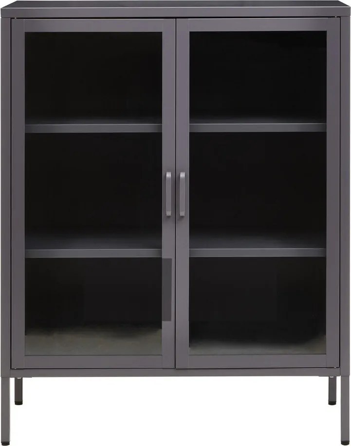 Šedá ocelová vitrína 80x102x40 cm Acier – Premier Housewares