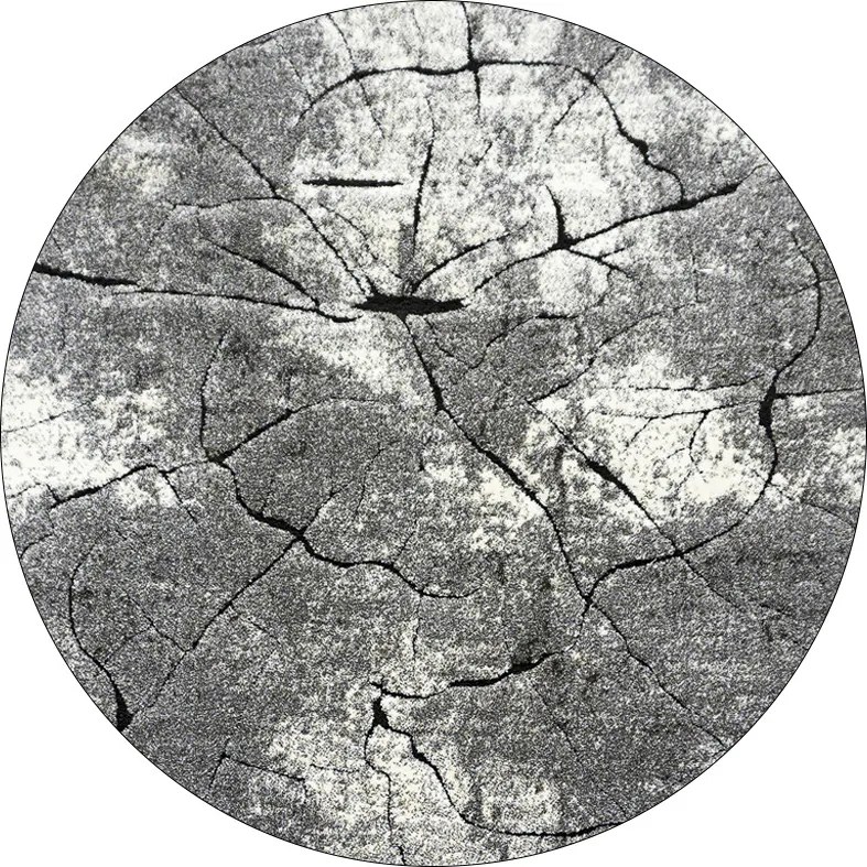 BE Koberec Miami 129 GREY Koło - šedý kulatý Rozměr: 100 cm